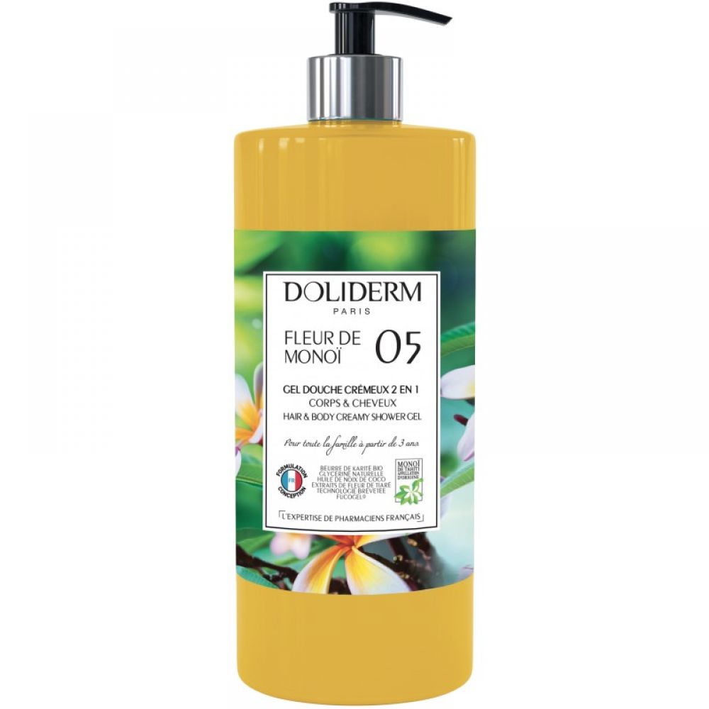 Doliderm - Gel douche crémeux fleur de Monoï