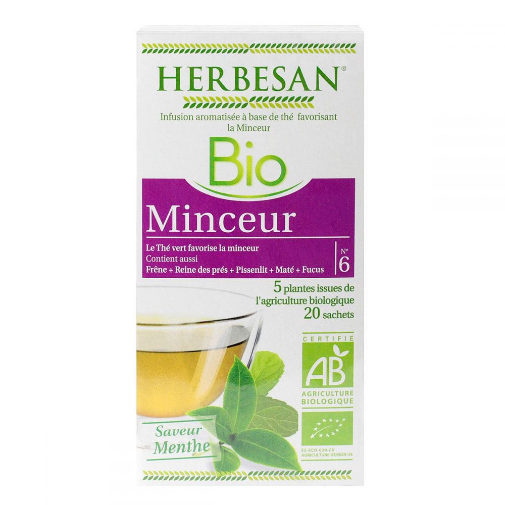 Herbesan - Infusion bio n°6 minceur - 20 sachets